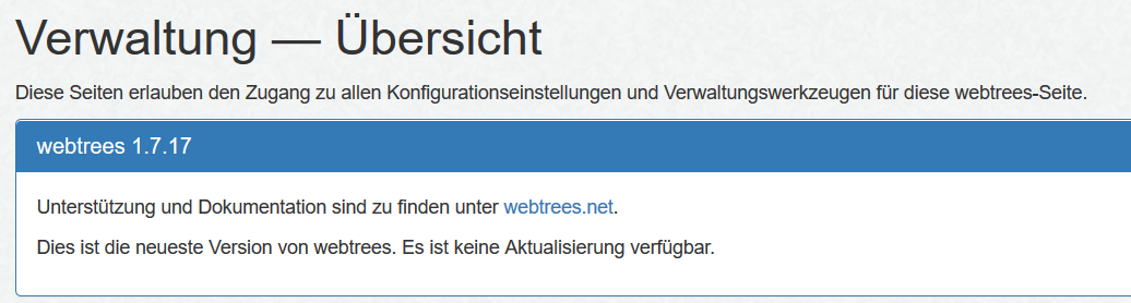 Webtrees auf Version 1.7.17. aktualisieren – Alexander Schnapper